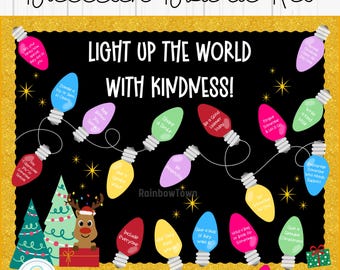 Christmas Bulletin Board Holiday Kindness Classroom Door Decor ...