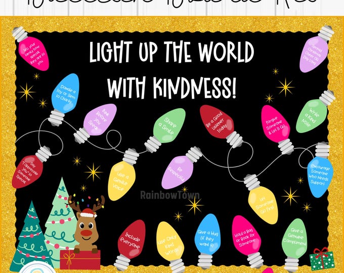 Christmas Bulletin Board Holiday Kindness Classroom Door Decor ...