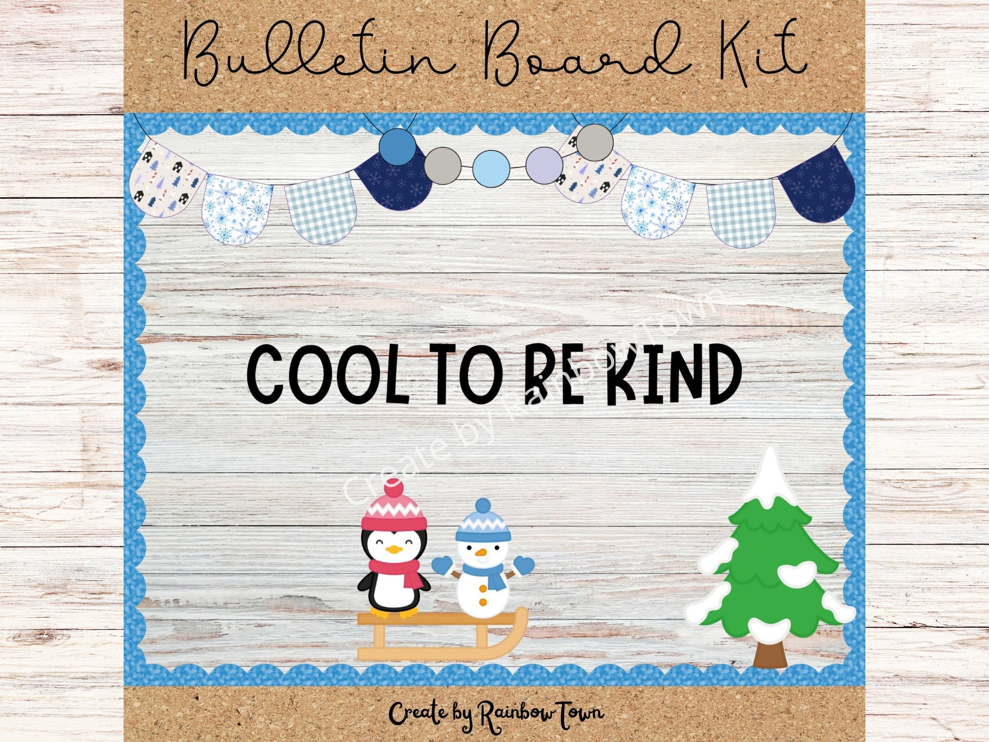 Cool to Be Kind Winter Bulletin Board Kit Classroom Door Decor - Etsy