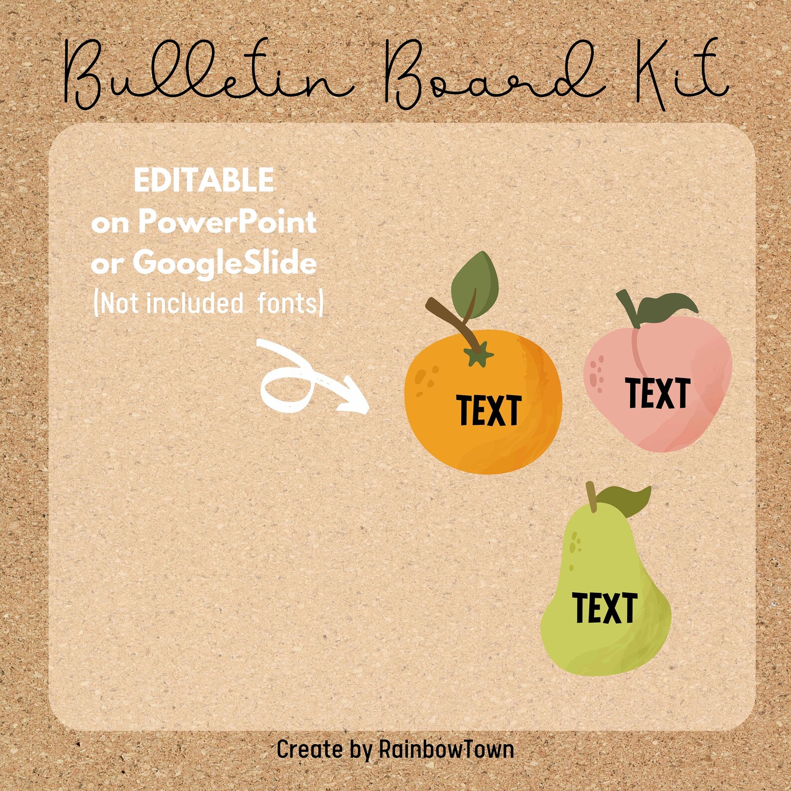 Fruits of the Spirit Bulletin Board Christian Classroom Decor Printable ...