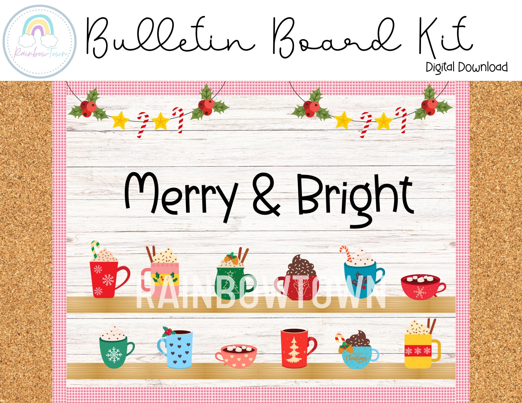 Christmas Bulletin Board Kit A Cup of Kindness Classroom Decor ...