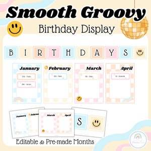 Groovy Pastel Classroom Decor Bundle Disco Classroom Decorations ...