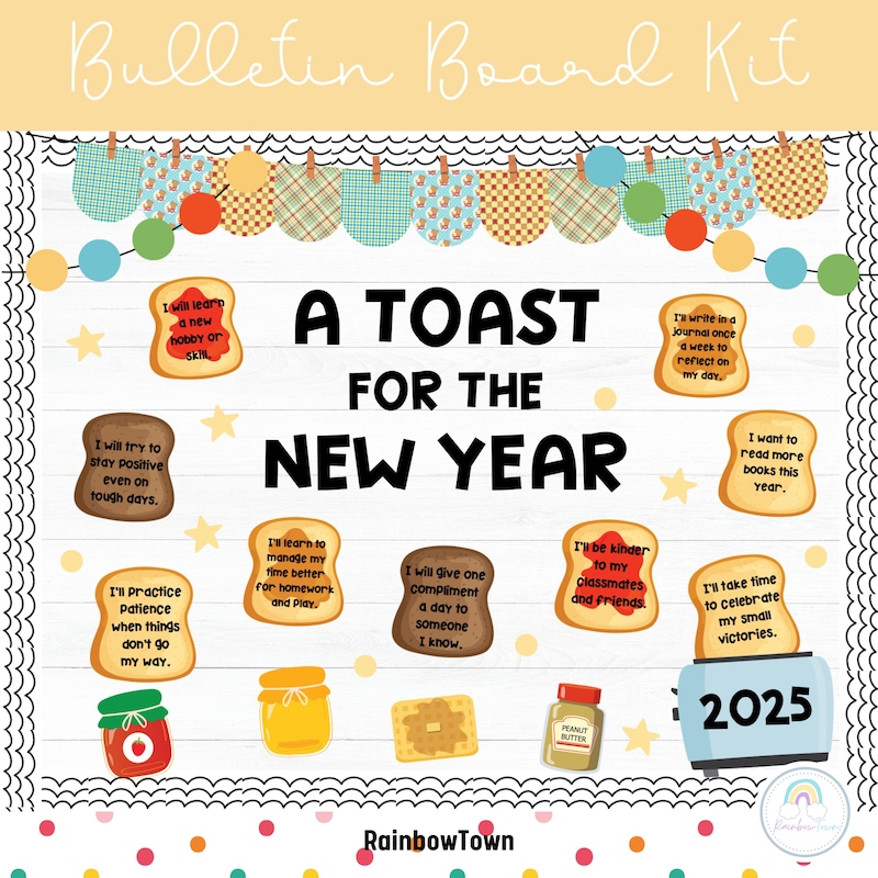 New Year 2025 Bulletin Board - Etsy