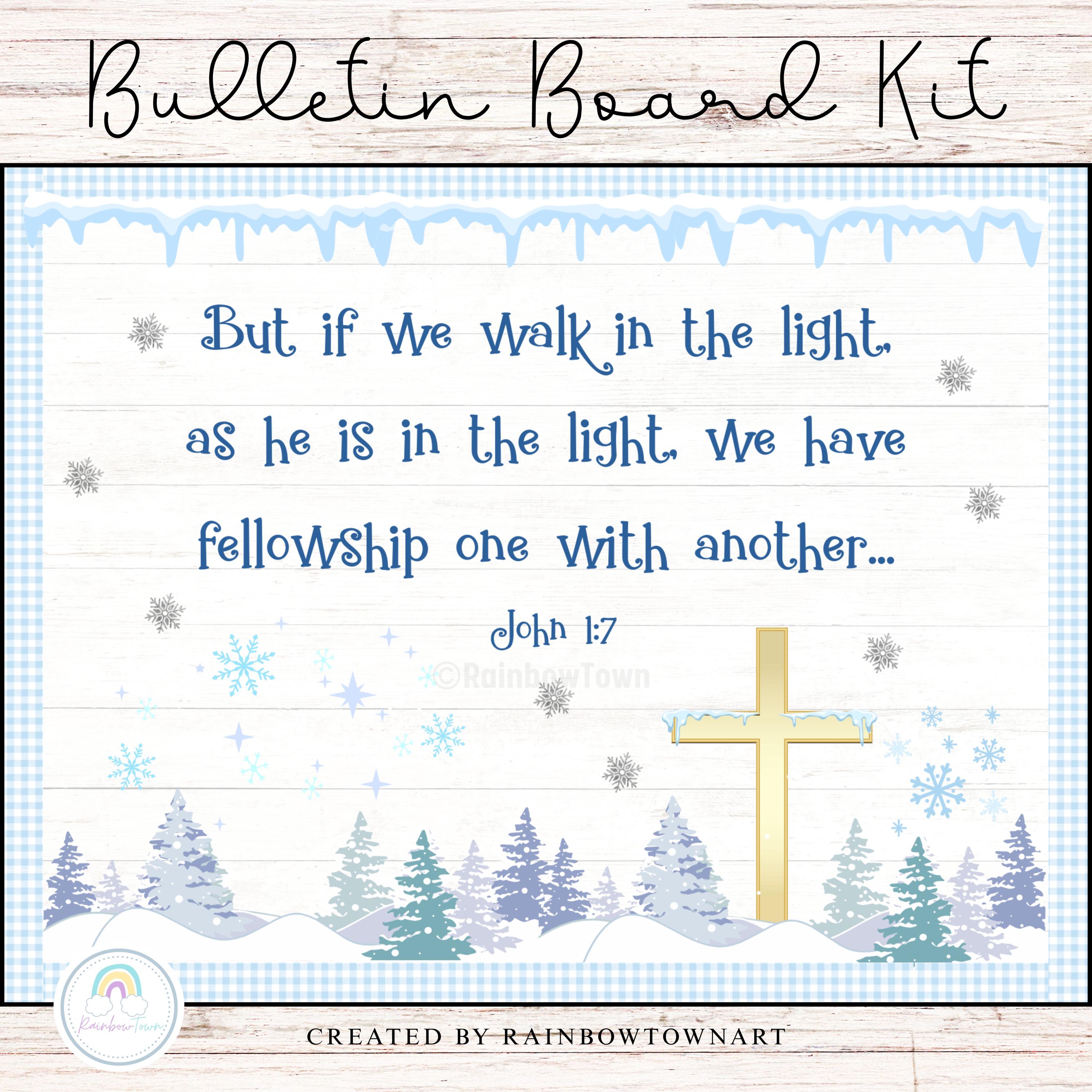 Winter Bulletin Board Kit Christian Bible Verses Classroom Decor ...