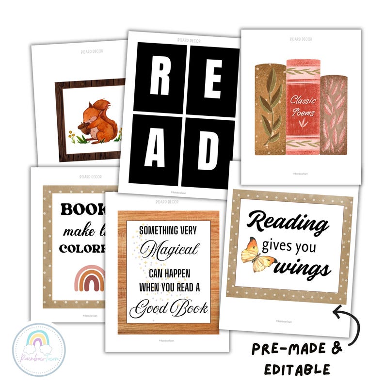 Fall Bulletin Board Kit Bookshelf Autumn Classroom Decorations ...