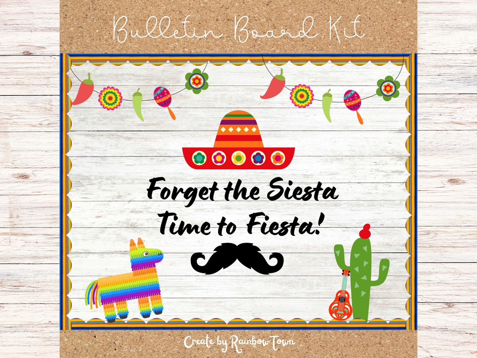 Fiesta Cinco De Mayo Bulletin Board Tropical Classroom Door Decoration ...