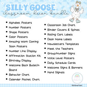 Goose Classroom Decor Bundle Groovy Pastel Decorations Printable ...