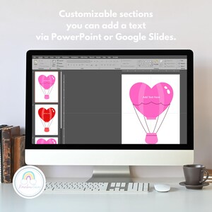 Valentine's Day Bulletin Board Kit Hot Air Balloon Classroom Decor ...