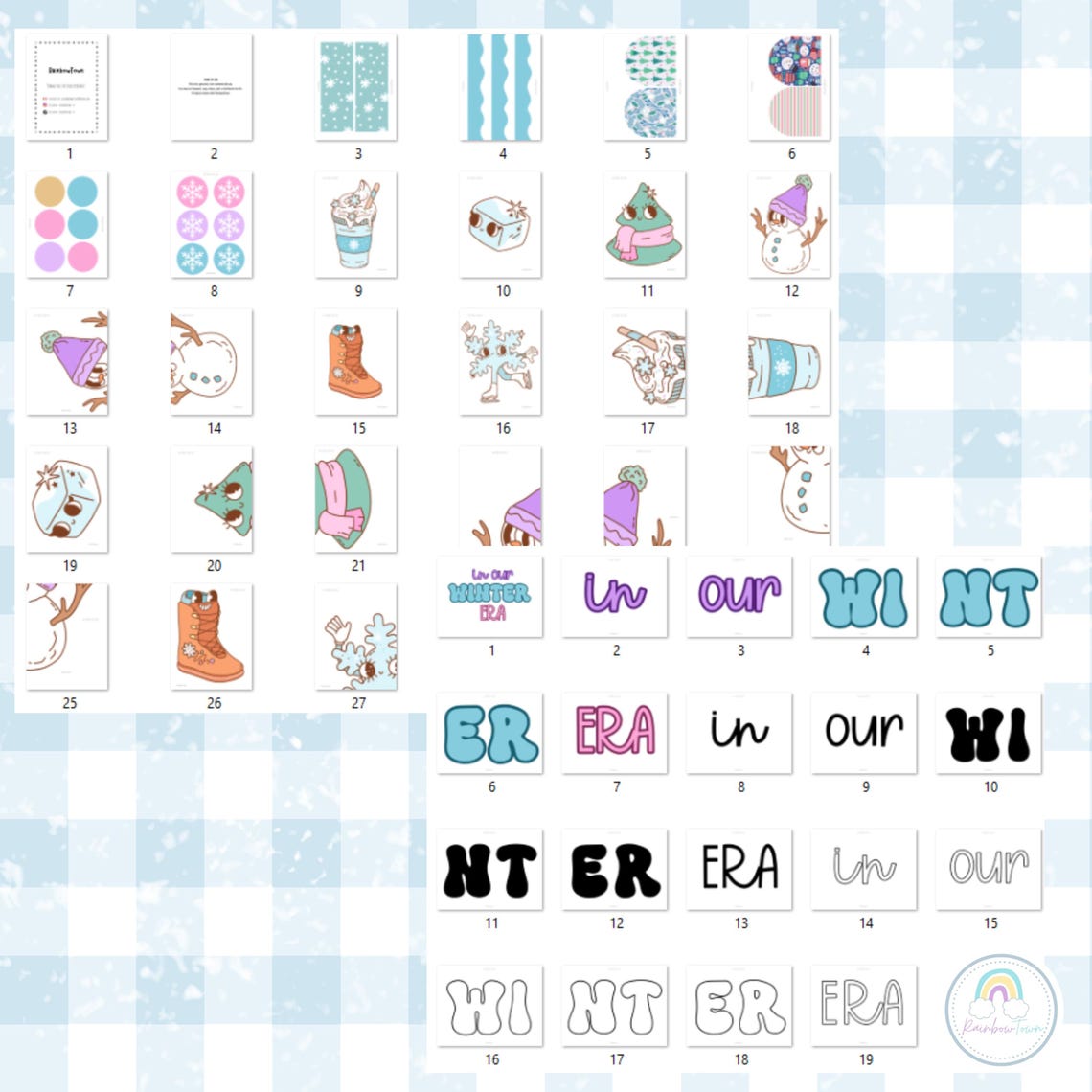 Winter Bulletin Board Kit Groovy Winter Classroom Decor Printable ...