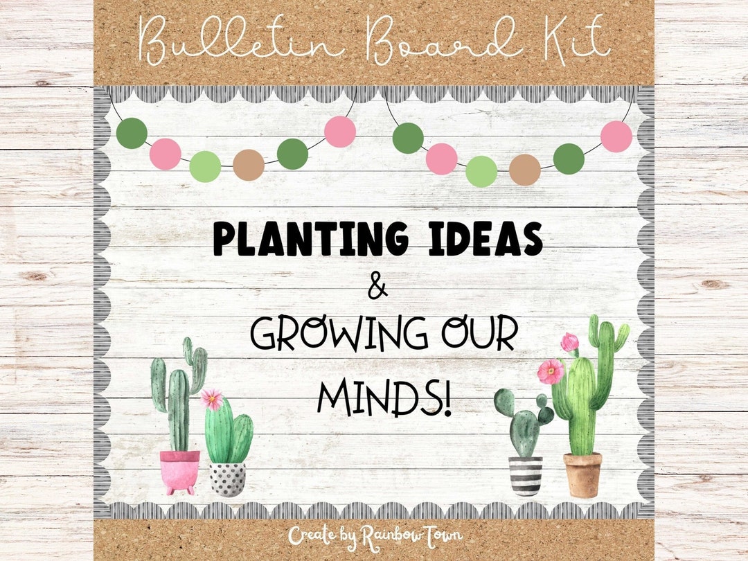 Cactus Bulletin Board Kit Summer Bulletin Board Classroom Decorations ...