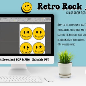 Retro Groovy Classroom Decor Bundle Printable & Editable - Etsy
