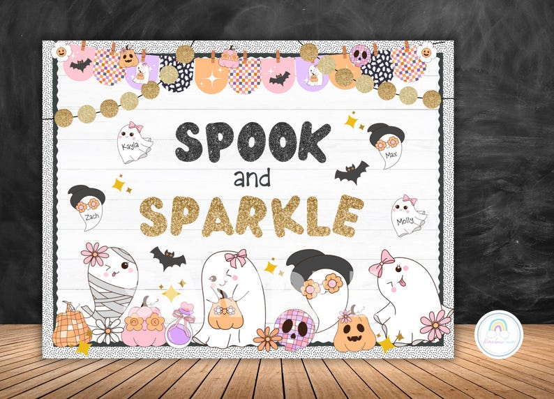 Halloween Bulletin Board Kit Boo Crew Ghost Classroom Decor Printable ...