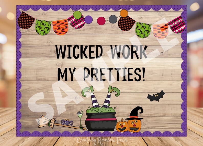 Witch Halloween Bulletin Board Printable Digital Download - Etsy
