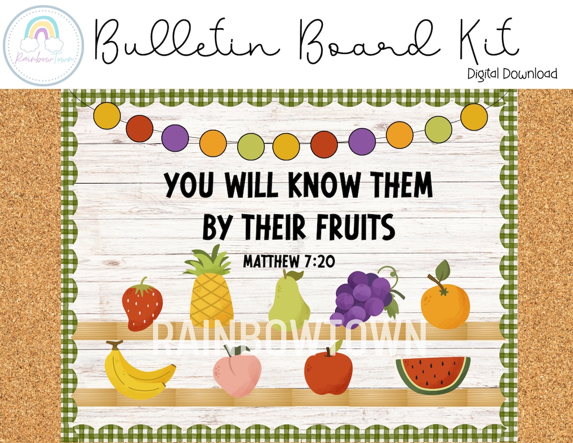 Fruits of the Spirit Bulletin Board Christian Church Bulletin - Etsy
