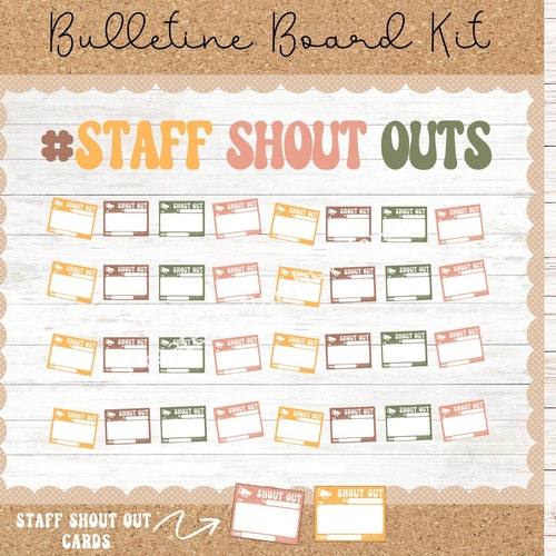 Staff Shout Out Wall Letters Digital Download - Etsy