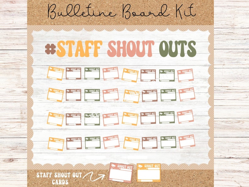 Staff Shout Outs Bulletin Board Wall Letters Shout Out Card - Etsy