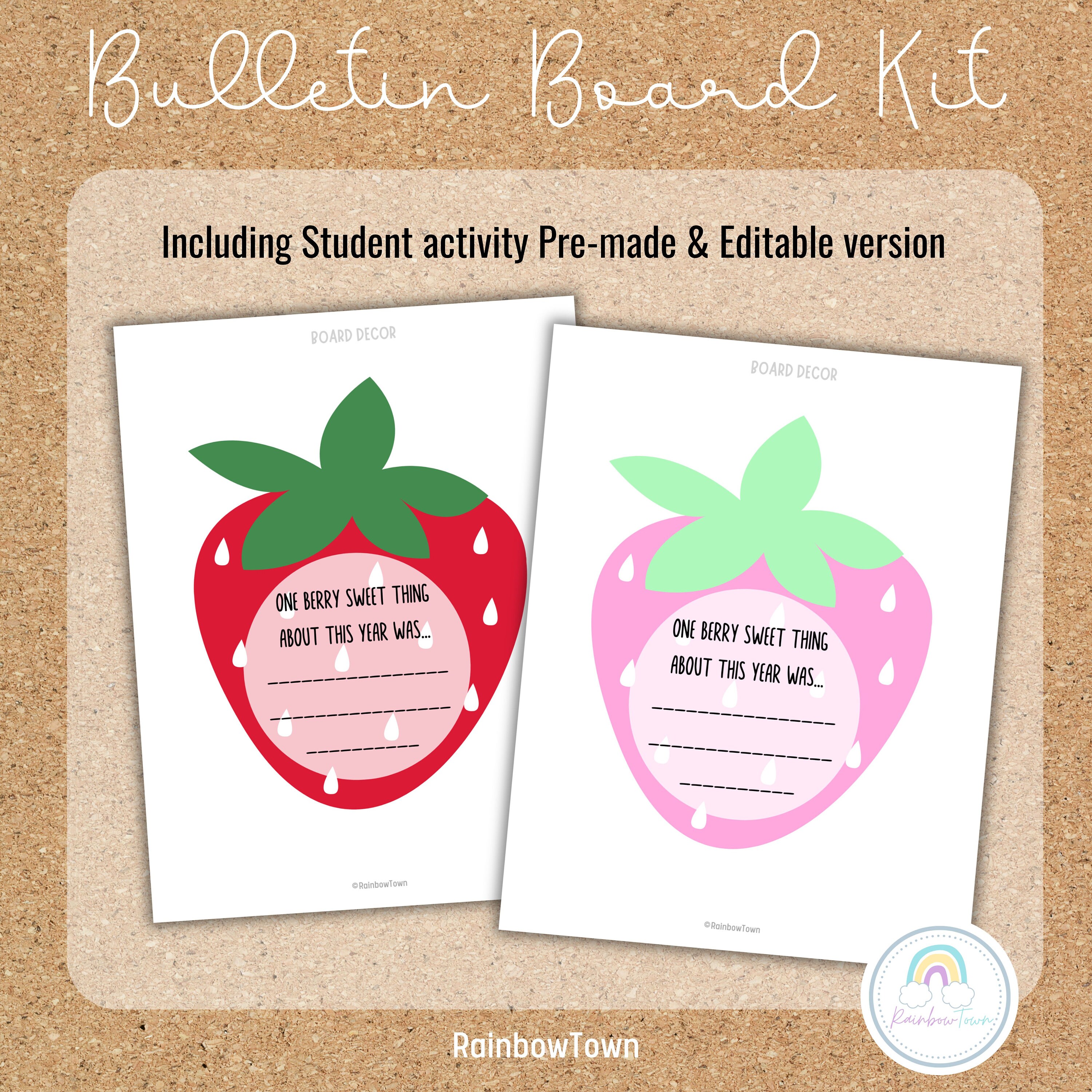Berry Top Year Bulletin Board Kit End of Year Classroom Decor Printable ...