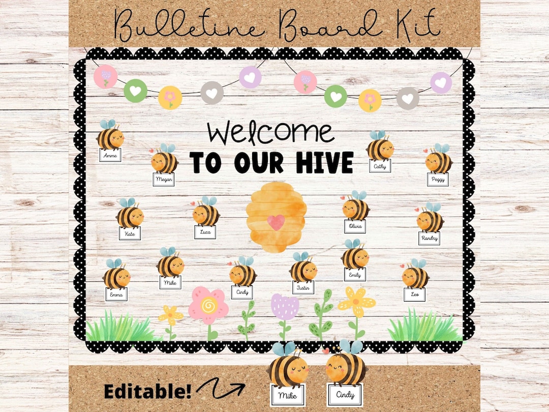 Welcome to Our Hive Back to School Bulletin Board BEE Classroom Decor ...