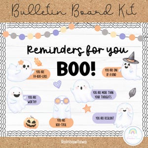 Halloween Bulletin Board Kit Positive Affirmation Decor Printable ...
