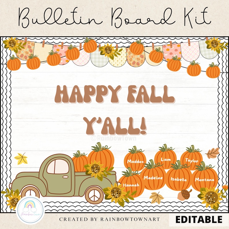 Fall Bulletin Board Kit | Hand-picked by God | Christian Classroom ...