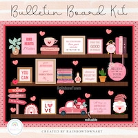 Valentine's Day Bulletin Board Ideas February Bulletin Board Kit ...