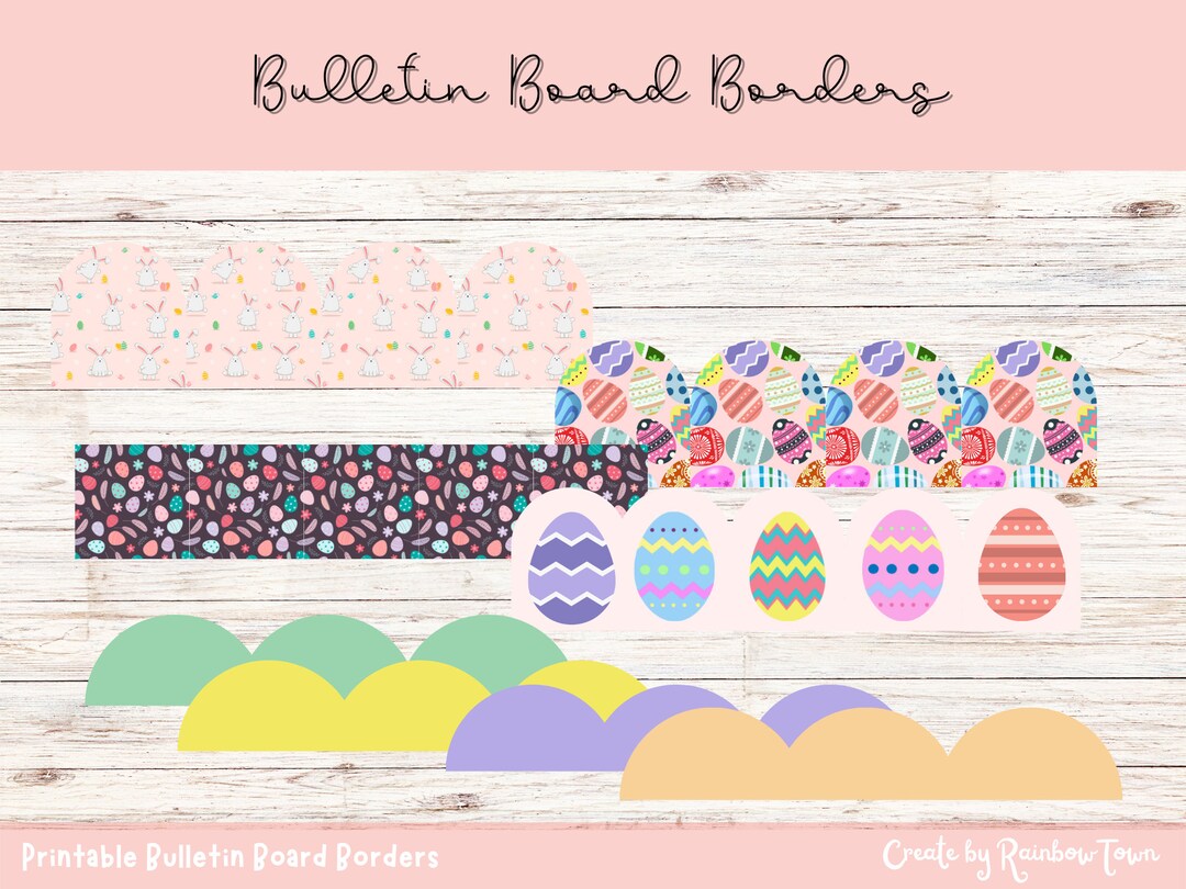 Easter Bulletin Board Borders Kit Spring Classroom Decor Printable - Etsy