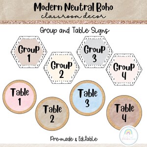 Modern Neutral Boho Classroom Decor Bundle - Etsy