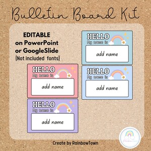 Groovy Welcome Back to School Bulletin Board Kit Printable & Editable ...