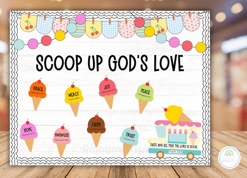 Summer Bulletin Board Kit Christian Classroom Decor Printable ...