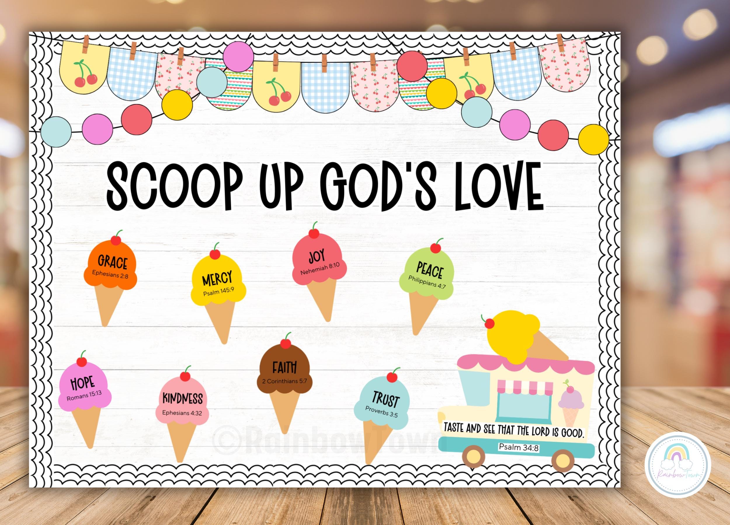 Summer Bulletin Board Kit Christian Classroom Decor Printable ...