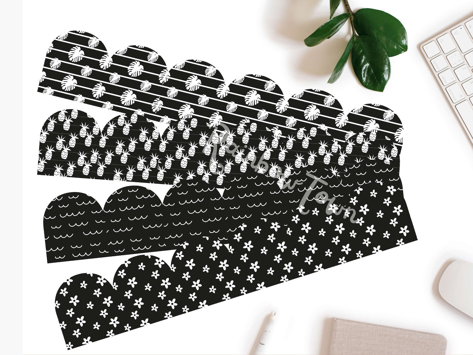 Black and White Bulletin Board Border Printable Classroom Decor Vol.2 ...