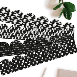 Black and White Bulletin Board Border Printable Classroom Decor Vol.2 ...