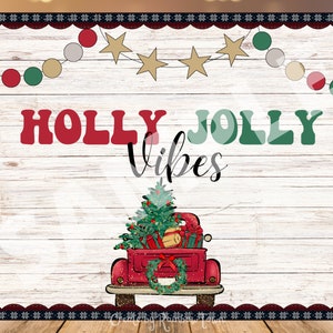 Christmas Bulletin Board Kit Holly Jolly Christmas Truck Classroom ...