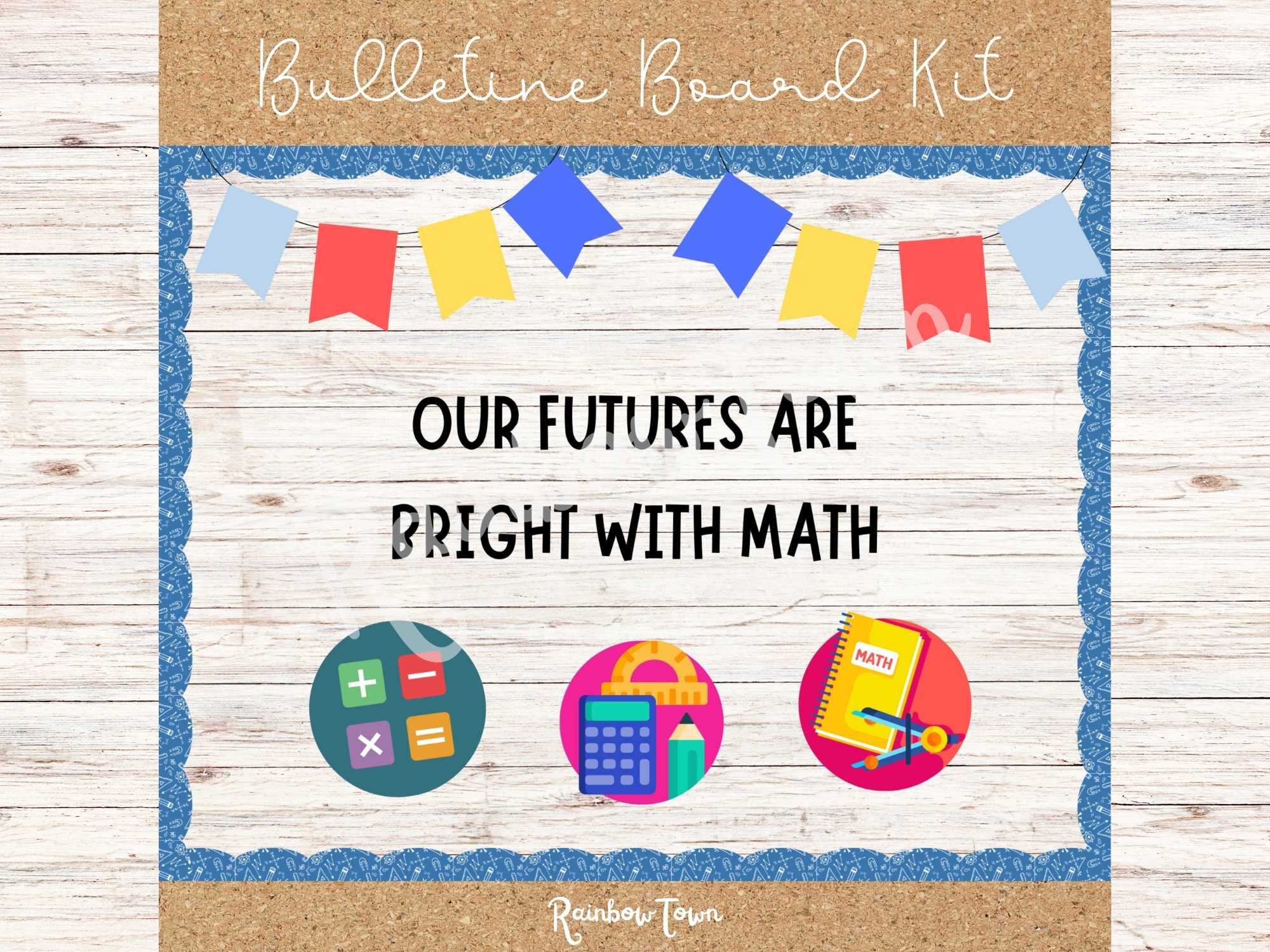 Math Themed Bulletin Board Classroom Door Decoration Printable - Etsy