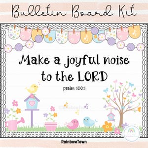 Spring Bulletin Board Door Decor Kit Christian March Classroom Decor ...