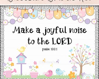 Spring Bulletin Board Kit, Church Religious Sunday School Bulletin, in ...