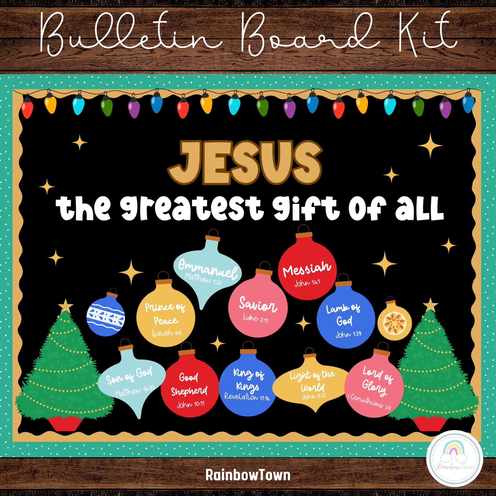 Christmas Christian Bulletin Board | Holiday Classroom Decor ...