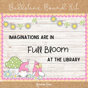 Reading Helps Your Mind Bloom Spring Bulletin Board Library Bulletin ...