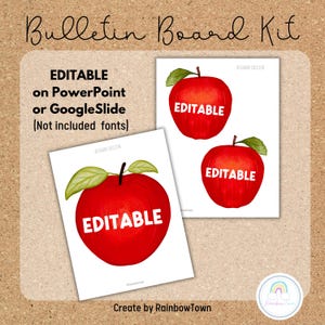 Fall Bulletin Board Kit Apple Theme Christian Classroom Decor - Etsy