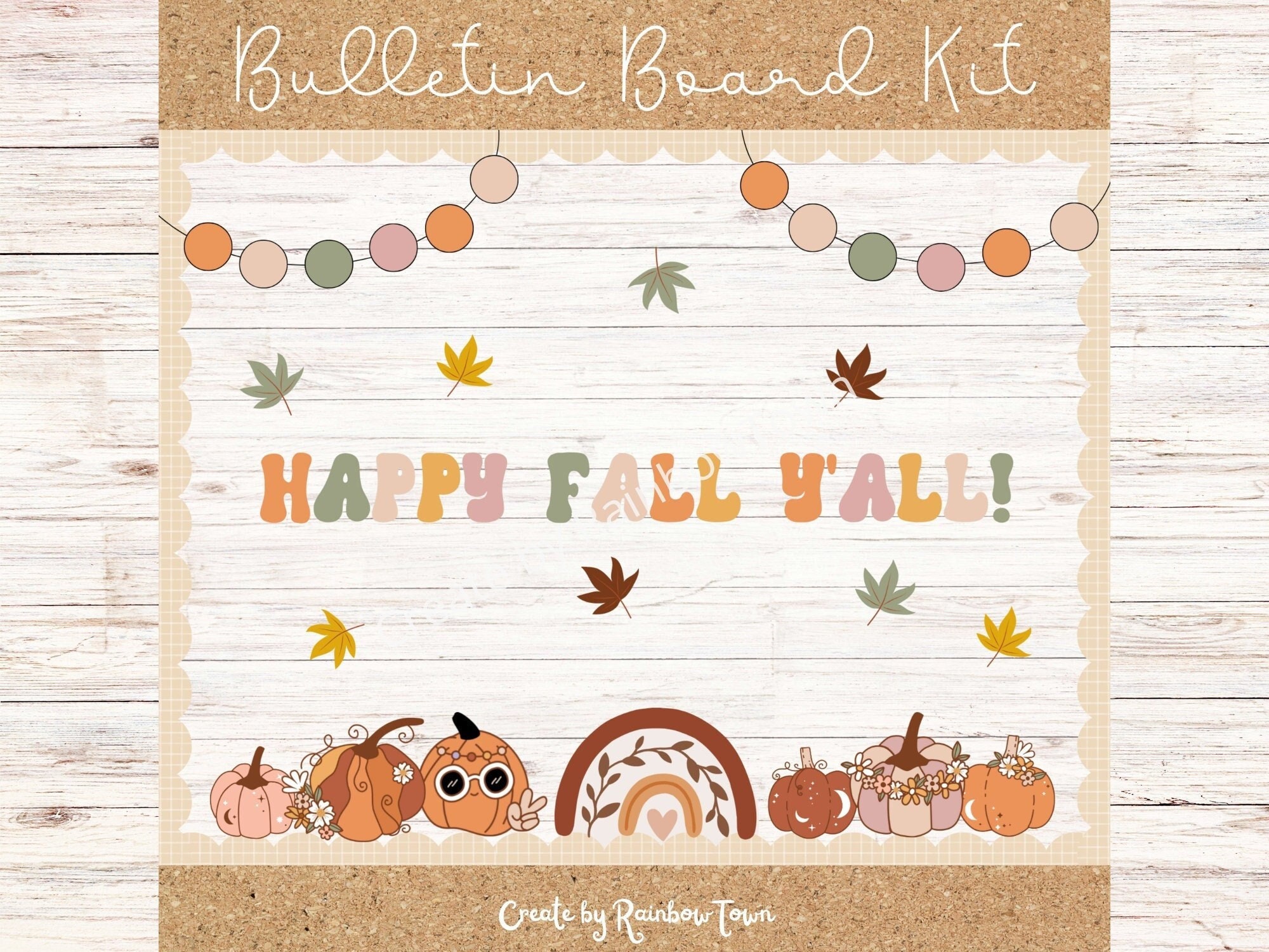 BOHO Fall Bulletin Board Classroom Door Decor Printable - Etsy
