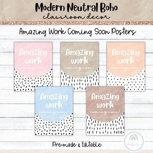 Modern Neutral Boho Classroom Decor Bundle - Etsy