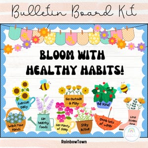 Spring Bulletin Board Healthy Habits Bulletin Board Healthcare ...