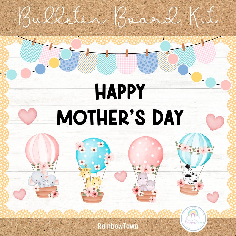 Mother's Day Bulletin Board Kit May Classroom Decor Printable - Etsy
