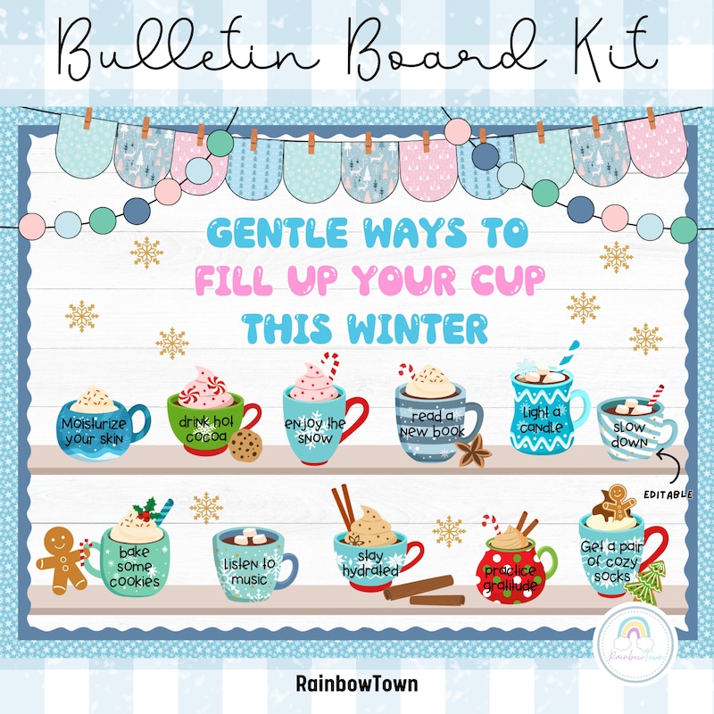 Winter Bulletin Board Kit - Etsy