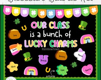St. Patrick's Day Bulletin Board Kit Shamrock Christian Classroom Decor ...