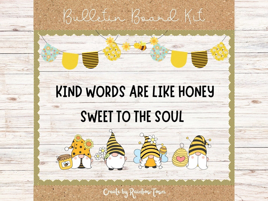 Spread Rays of Kindness BEE Gnomes Bulletin Board Classroom - Etsy