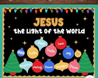 Christmas Christian Bulletin Board | Holiday Classroom Decor ...
