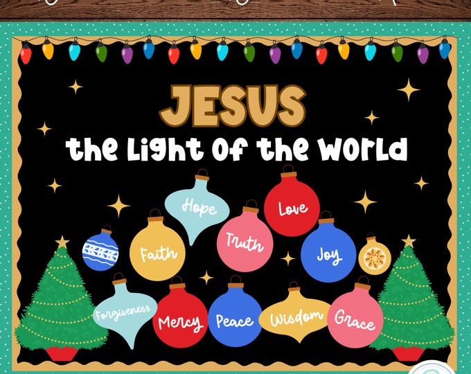 Christmas Christian Bulletin Board | Holiday Classroom Decor ...