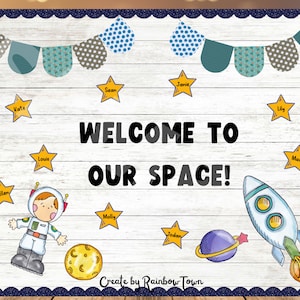 Back to School Bulletin Board Kit Welcome to Our Space Classroom Decor ...