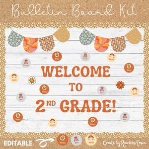 Back to School Bulletin Board GROOVY BOHO Classroom Decor - Etsy